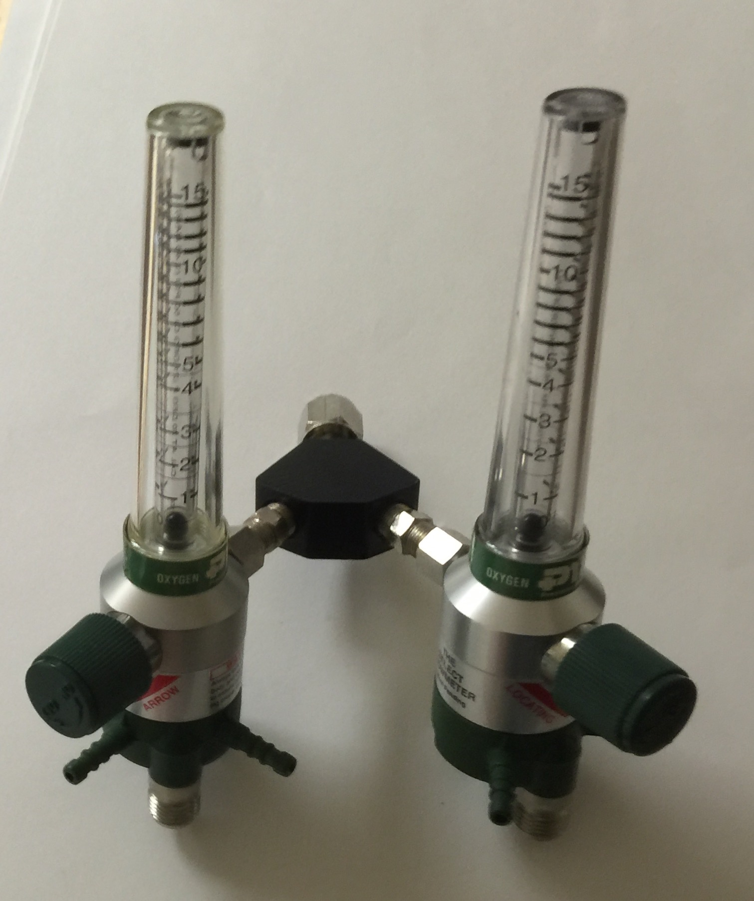 Precision Medical 15 LPM DUAL SELECT Oxygen Flowmeter - DISS Female ...