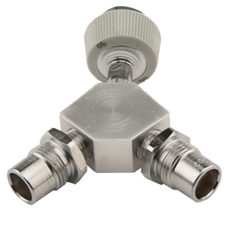 CO2 Wye Block DISS Female X (2) DISS Male with Check Valves - RC Medical