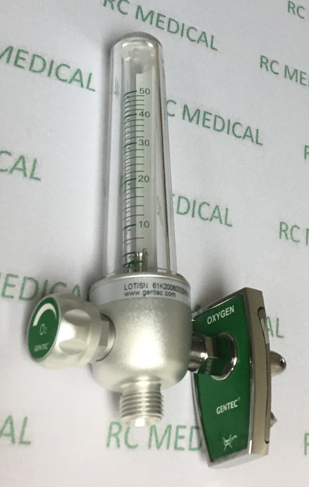 Gentec 15 LPM Oxygen Flowmeter with Chemetron Quick Connect - RC Medical