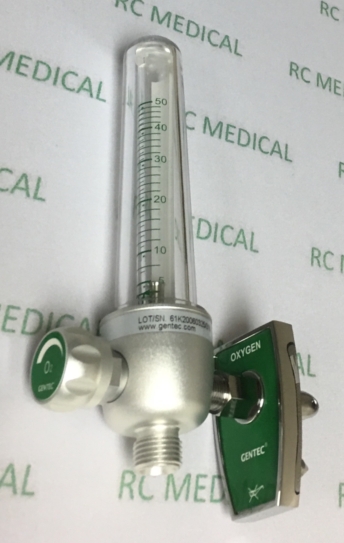 Gentec 15 LPM Oxygen Flowmeter with Chemetron Quick Connect - RC Medical
