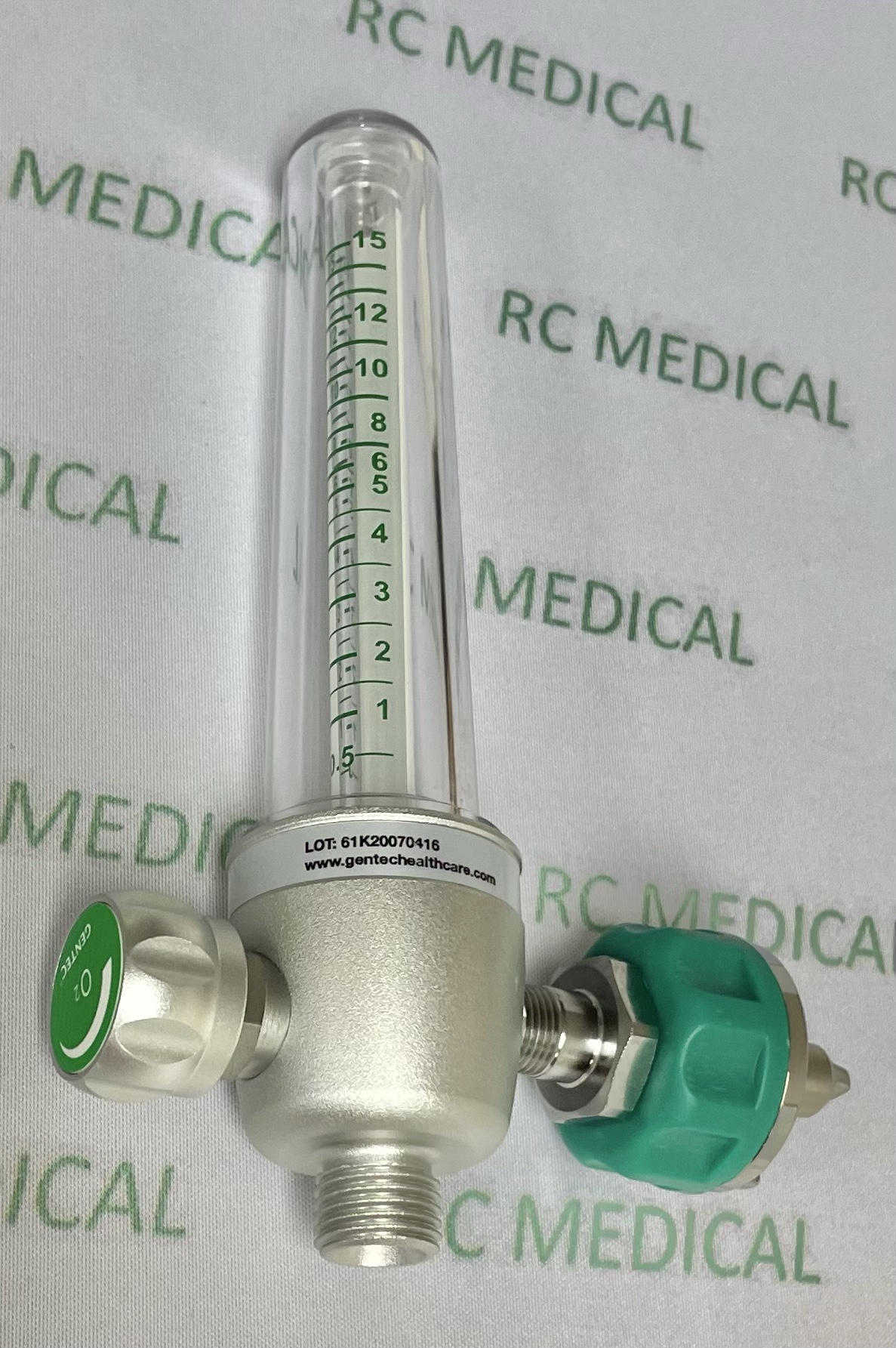 Gentec 15 LPM Oygen Flowmeter with Ohmeda Quick Connect - RC Medical