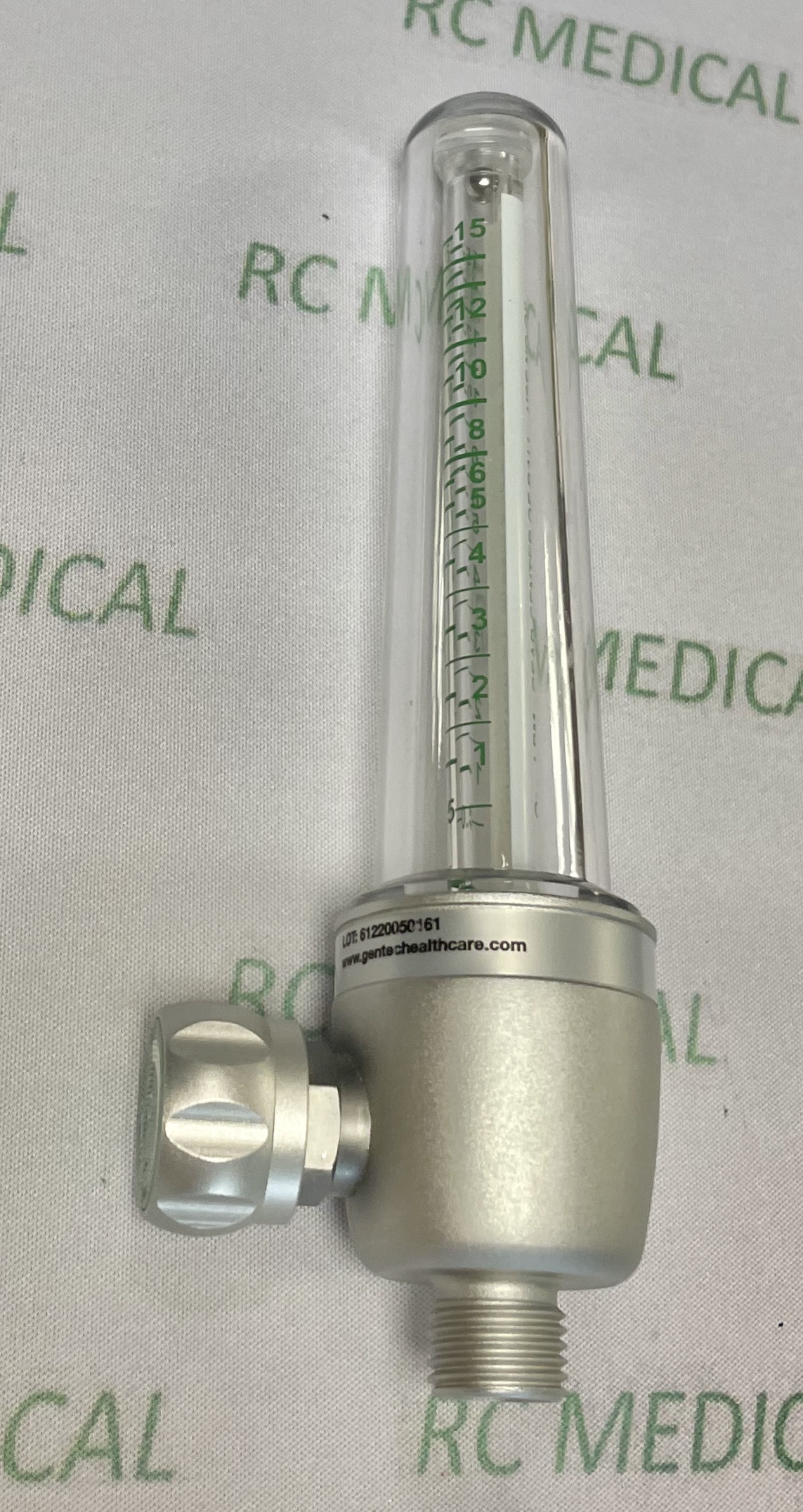 Gentec 0-15 LPM Oxygen Flowmeter with NO Adapter (1/8" NPT Female) - RC ...