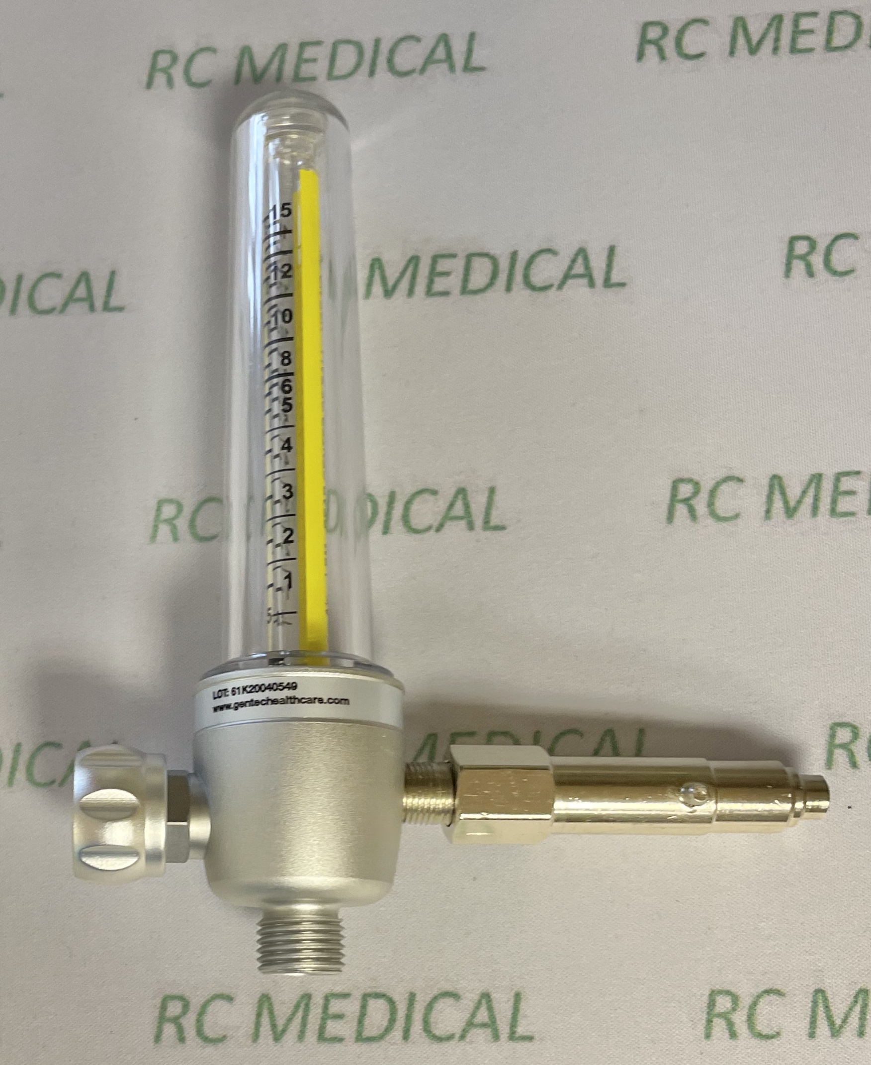 Gentec 0-15 LPM AIR Flowmeter with Oxequip Quick Connect - RC Medical